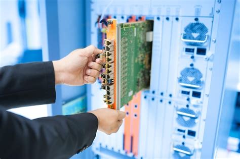Premium Photo Fix Network Switch In Data Center Room