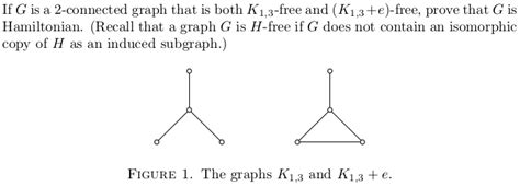 Solved If G Is A 2 Connected Graph That Is Both K1 3 Free