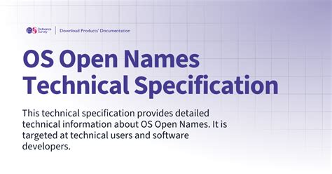 Os Open Names Technical Specification Os Download Products Documentation