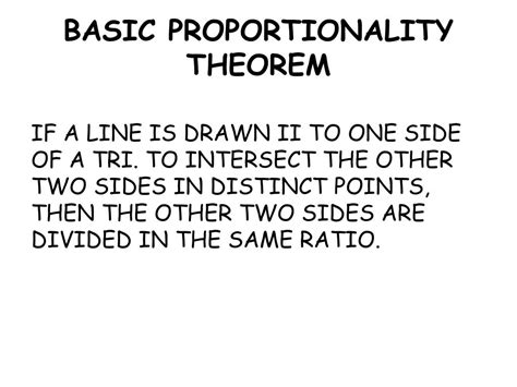 Ppt Basic Proportionality Theorem Powerpoint Presentation Free Download Id3491930