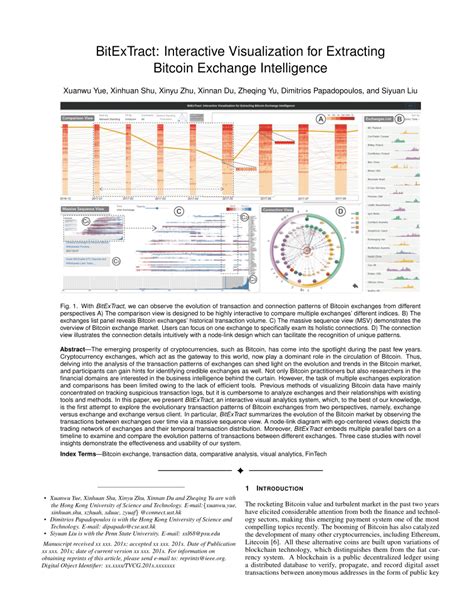Pdf Bitextract Interactive Visualization For Extracting Bitcoin
