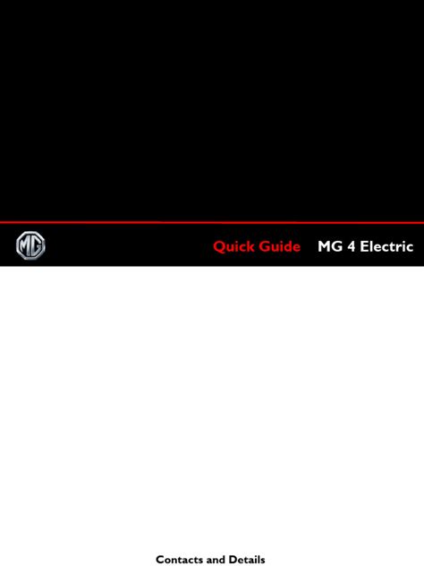 Mg4 Ev Quick Guide Pdf Vehicles Trailer Vehicle