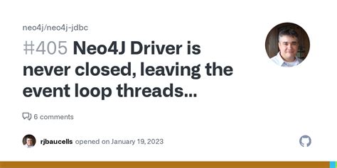 Neo4j Driver Is Never Closed Leaving The Event Loop Threads Running
