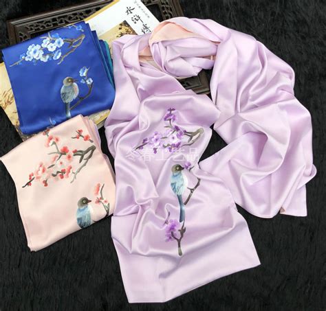 亏本促销苏州刺绣苏绣真丝围巾喜上眉梢出国礼品长女丝巾苏州特产虎窝淘