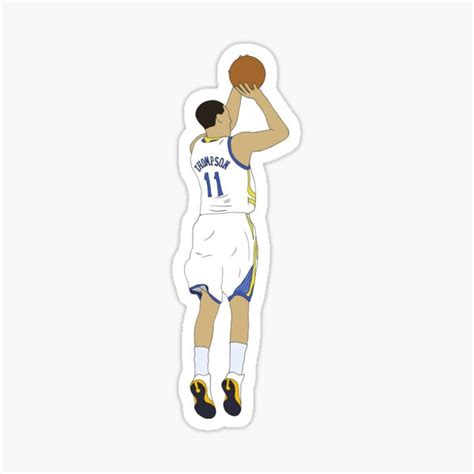 Klay Thompson Jumpshot Sticker For Sale By Rattraptees Redbubble