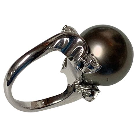 Mikimoto Rose Gold Pearl And Diamond Ring Prh5473z2 For Sale At 1stdibs