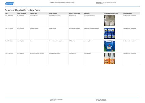 Chemical Inventory Template Better Than Excel Or Word