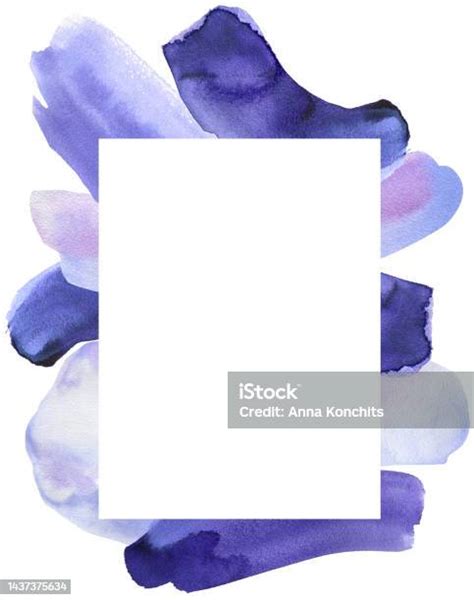 수채화 브러시 획 텍스처가 있는 추상 프레임 손으로 그린 보라색과 보라색 템플릿 귀여운에 대한 스톡 벡터 아트 및 기타 이미지 귀여운 그런지 이미지 기법 그림 그리기