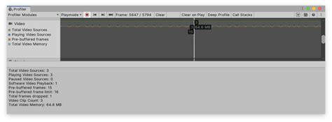 Unity Manual Video Profiler Module