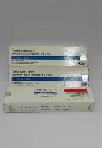 3miu Intalfa Recombinant Human Interferon Alfa 2 B Injection 1 Ml At