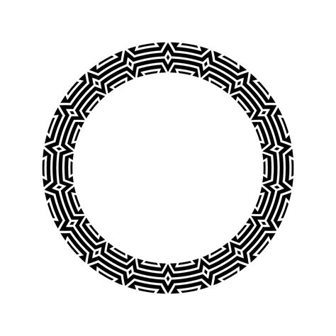 Ornamental Pattern Design Circle Frame Ornamental Circular Knot Pattern Border Pattern Design