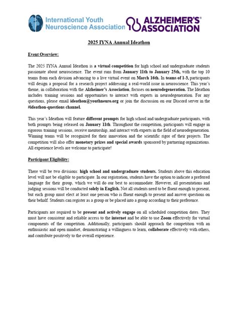 Iyna Annual Ideathon 2025 Overview Pdf Lecture Human Communication