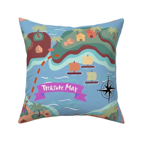 A Treasure Map Fabric Spoonflower A Treasure Map Fabric Spoonflower