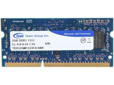 Team Elite 2gb 204 Pin Ddr3 So Dimm Ddr3 1333 Pc3 10600 Notebook Memory Model Ted32gm1333c9