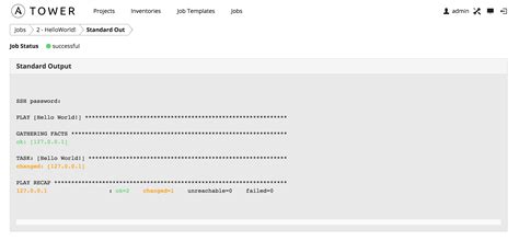Ansible Tower A Hello World Example