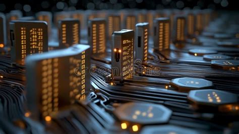 Abstract Digital Representation Data Security Binary Code Padlocks