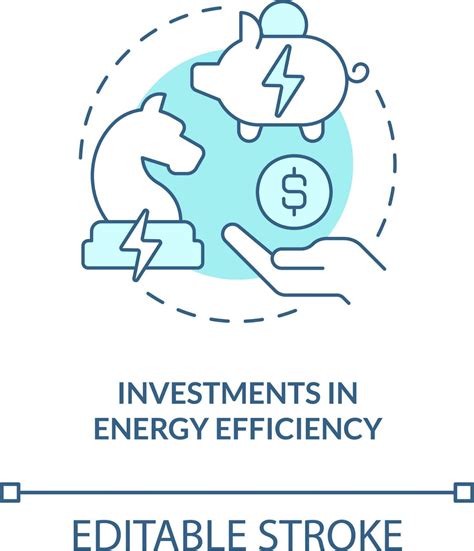 Investments In Energy Efficiency Turquoise Concept Icon Commerce Net Zero Practice Abstract