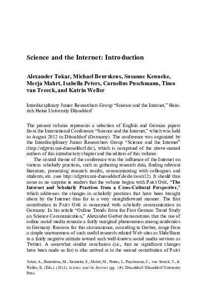 Pdf Science And The Internet Introduction