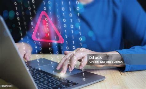 Software Antivirus Alert Detection Technology Concept System Warning Hacked Alert Sign Cyber