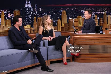 Actor Seth Macfarlane And Actress Amber Heard During An Interview