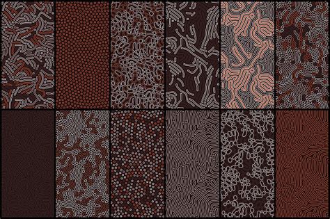 둥근 라인 드립과 유기 원활한 패턴의 집합입니다 확산 반응 배경 바이오닉 모양의 선형 설계 자연 세포 미로 산호의 구조 추상