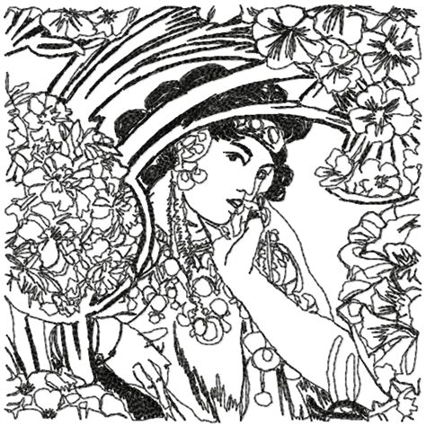 Alphonse Mucha Coloring Pages