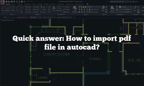 Quick Answer How To Import Pdf File In Autocad
