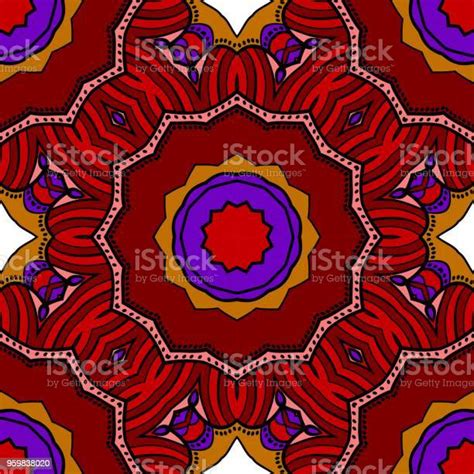 색된 꽃 기하학적 벡터 패턴입니다 벡터 일러스트입니다 창의적이 고 장식 프로젝트에 이상적입니다 0명에 대한 스톡 벡터 아트 및