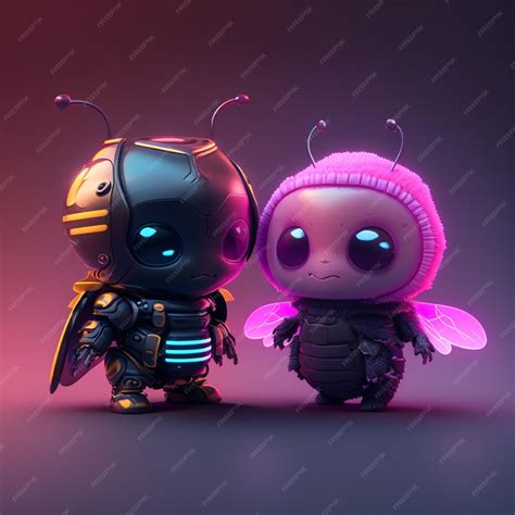 Premium Ai Image A Robot And A Bug Are Standing Next To Each Other
