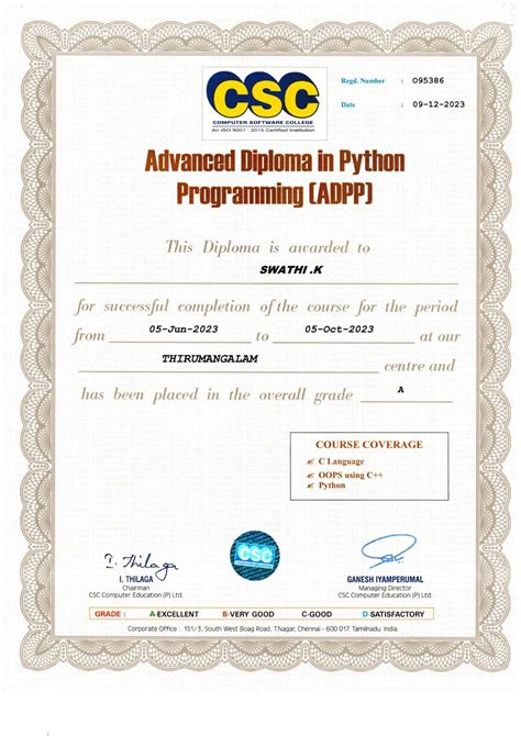 Swathi K On Linkedin Pythonprogramming Cscinstitute Adpp