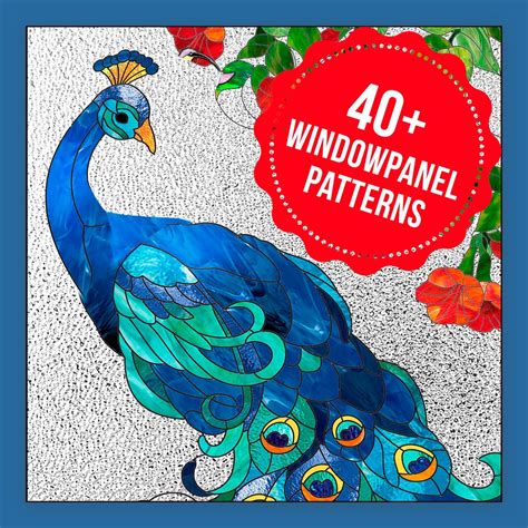 Stained Glass Pattern Bundle 40 Patterns Stain Glass Window Panel
