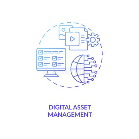 Digital Asset Management Concept Icon Stock Illustration Illustration