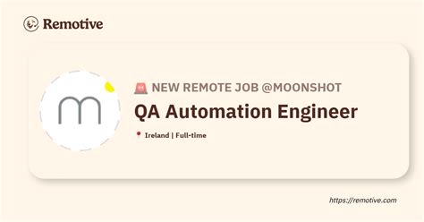 Hiring QA Automation Engineer Moonshot