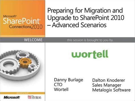 Migrating To Sharepoint 2010 Ppt