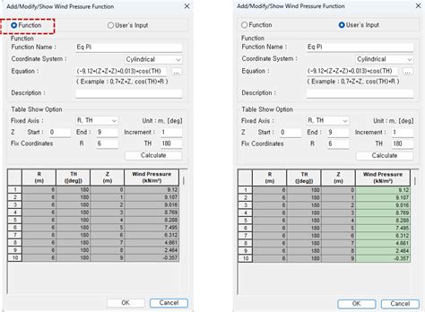 Wind Pressure Function
