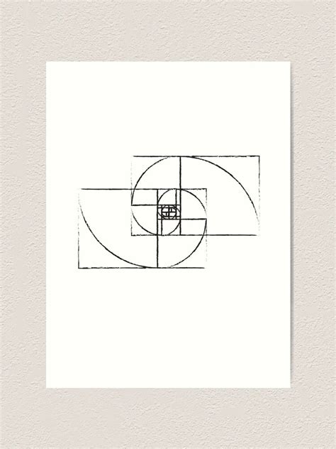 Golden Ratio Spiral Fibonacci Sequence Cyclone Sketch Art Print For Sale By Ghost888 Redbubble
