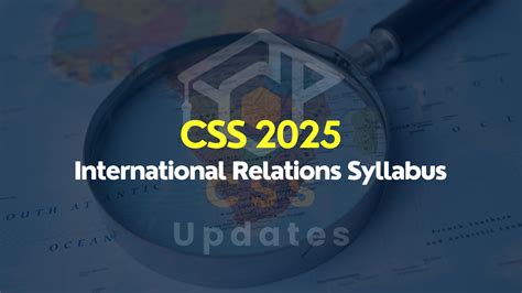Css International Relations Syllabus 2025 Css Syllabus 2025