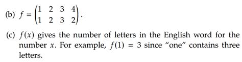Solved The Following Functions All Have Domain {1 2 3 4} And