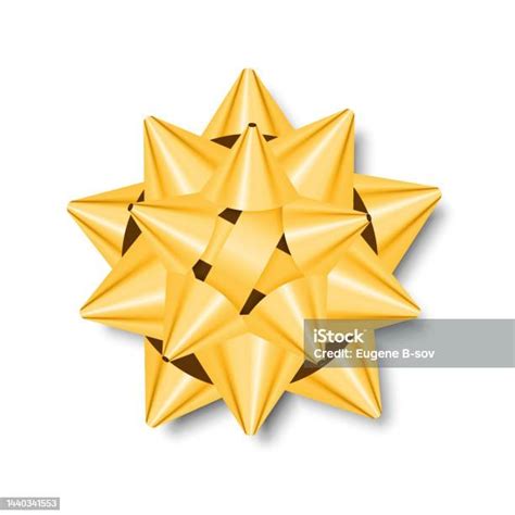 리본 크리스마스와 새해 복 많이 받으세요 상징에서 황금 노란색 활 12월에 대한 스톡 벡터 아트 및 기타 이미지 12월 3차원 형태 갈란드 장식품 Istock