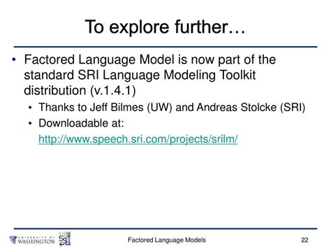 Ppt Factored Language Models Powerpoint Presentation Free Download