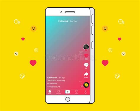 Screen Interface Social Media Application Stock Vector Illustration Of Button Digital 235173311