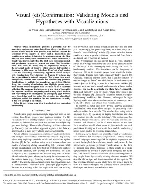 Pdf Visual Disconfirmation Validating Models And Hypotheses With