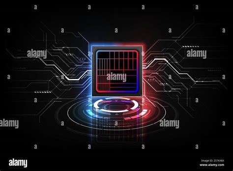 Abstract Technology Chip Processor Background Circuit Board And Html Code Illustration Blue