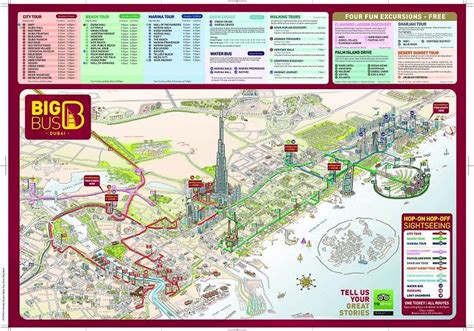 Dubai Attractions Map Free Pdf Tourist City Tours Map Dubai 2022