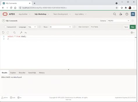 Apex Bug When Disable Autocommit In Sql Commands Solved Oracle Forums