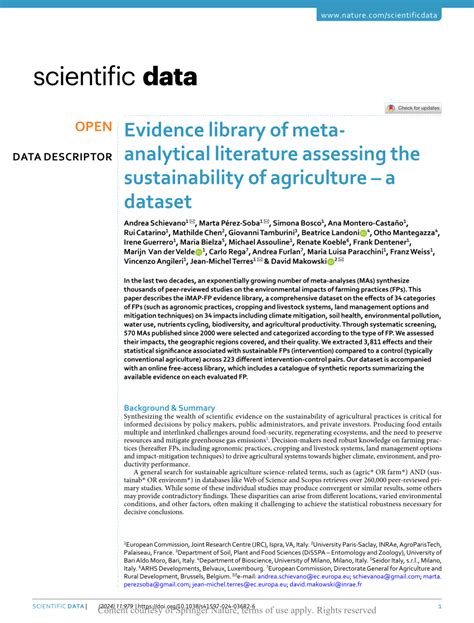 Pdf Evidence Library Of Meta Analytical Literature Assessing The