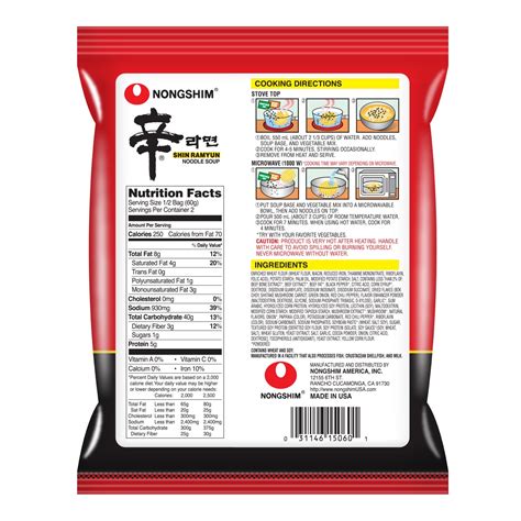 Farahzahidah11 Shin Ramen Calories Without Soup