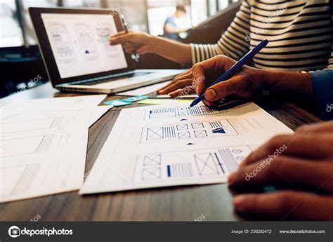 Creative Web Designer Planning Application Developing Template Layout Framework Mobile Stock