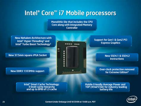 A Intel lançou CPUs Core i7 Mobile