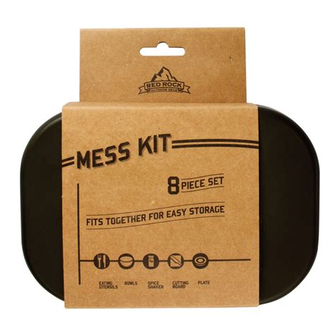 8 Piece Mess Kit For Camping And Survival Military Luggage